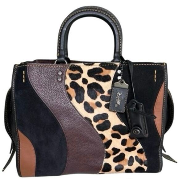Coach | Bags | Coach Rogue 3 941 Leopard Patchwork Nwot | Poshmark